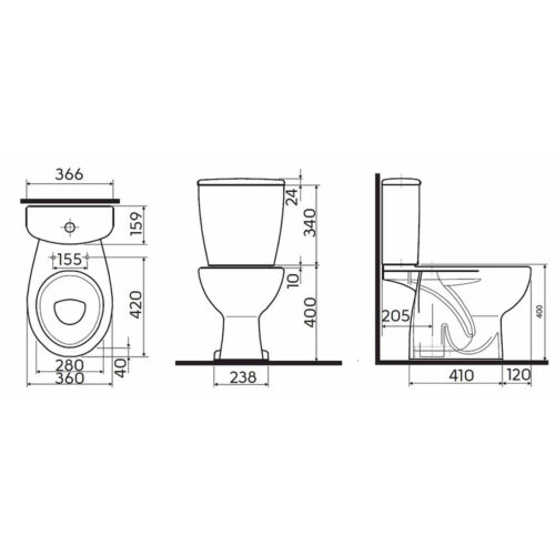 Monoblok WC šolje | ARD Salon