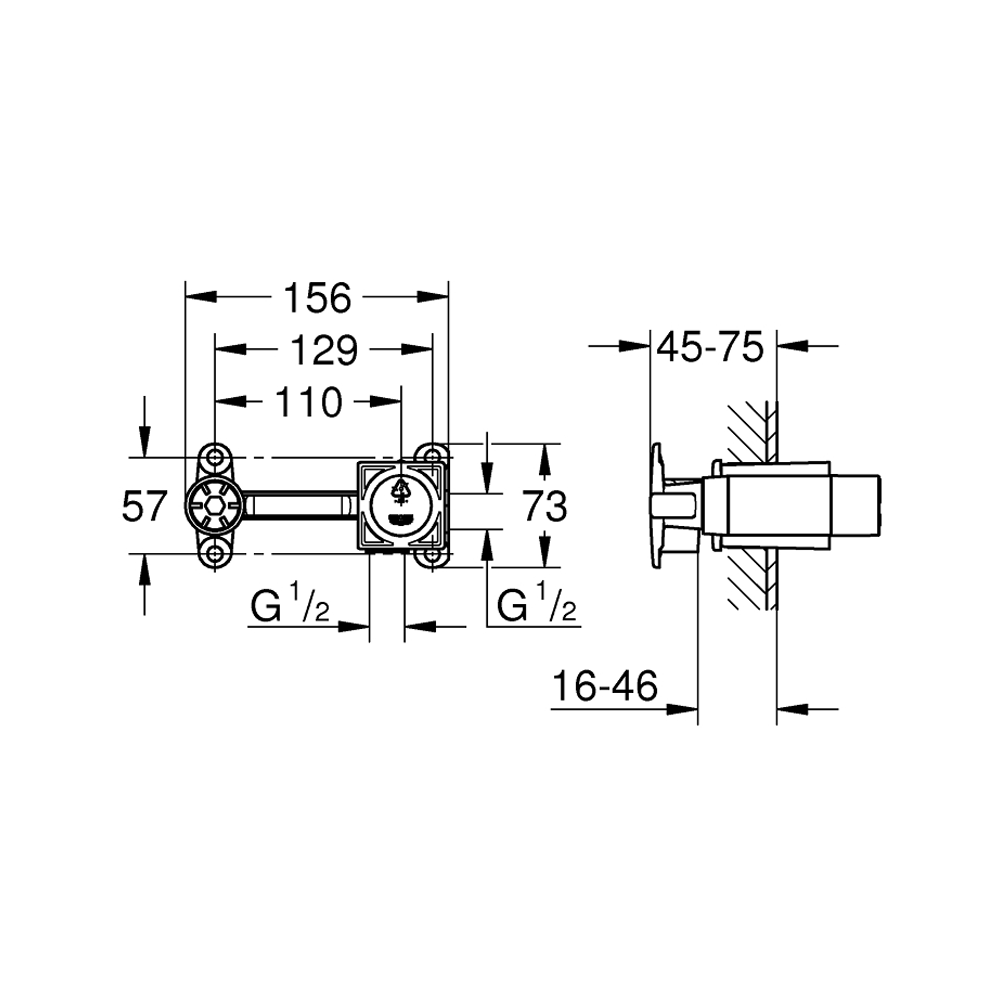 Grohe ugradno telo za zidnu slavinu 23200000 | ARD Salon