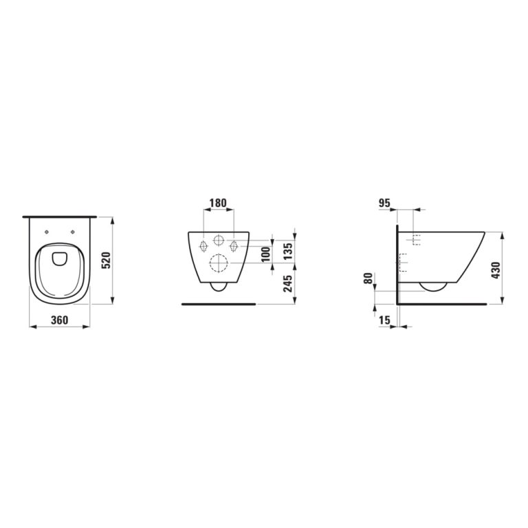 Laufen Lua konzolna wc šolja Rimless H8200800000001 | ARD Salon