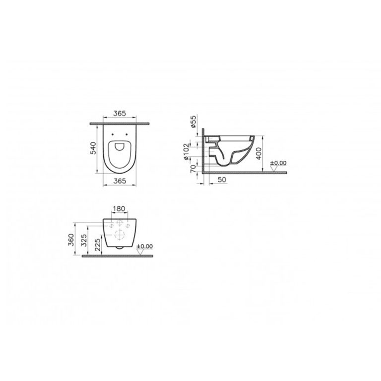 Vitra Sento konzolna wc šolja 4448B003-0075 | ARD Salon