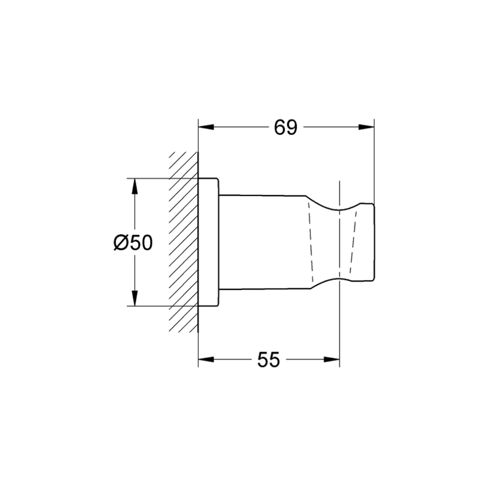 Grohe Rainshower zidni držač ručnog tuša hard graphite 27074A00 | ARD Salon