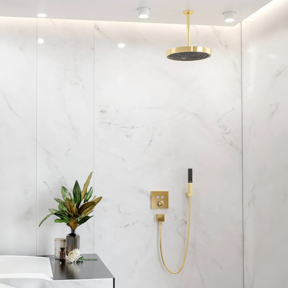 Hansgrohe Rainfinity 250 tuš ruža 1 JET, Polished Gold Optic 26228990 ...